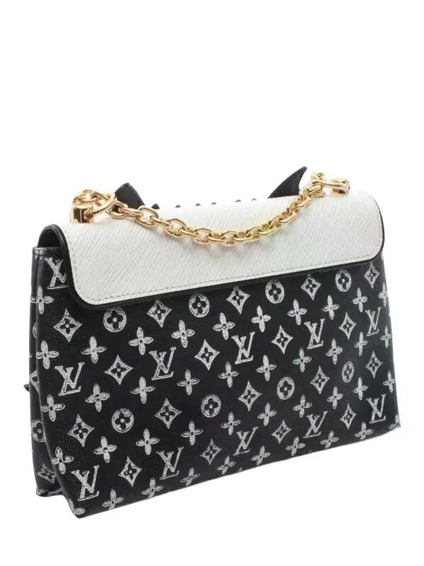 LOUIS VUITTON Catgram Epi Double Chain Shoulder Bag - Black