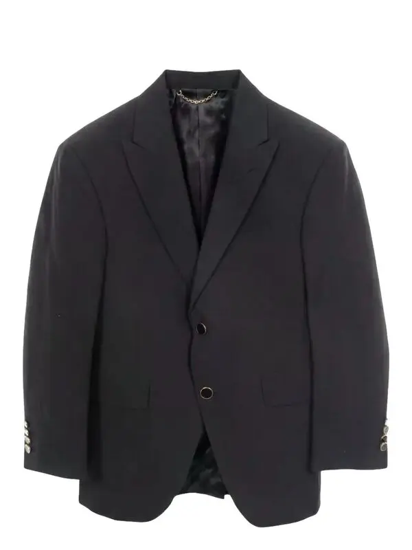 LOUIS VUITTON 2010s Monogram-embossed Blazer - Black
