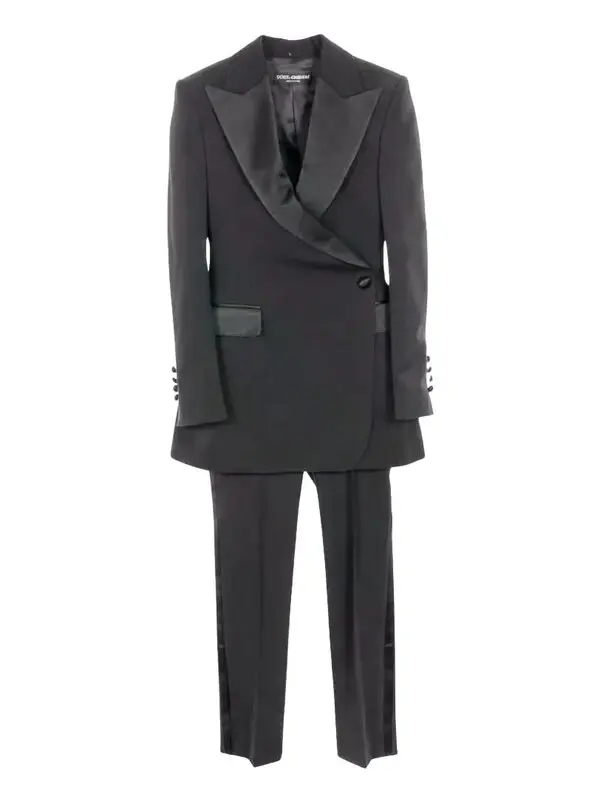Dolce & Gabbana 2010 Satin-trim Suit - Black