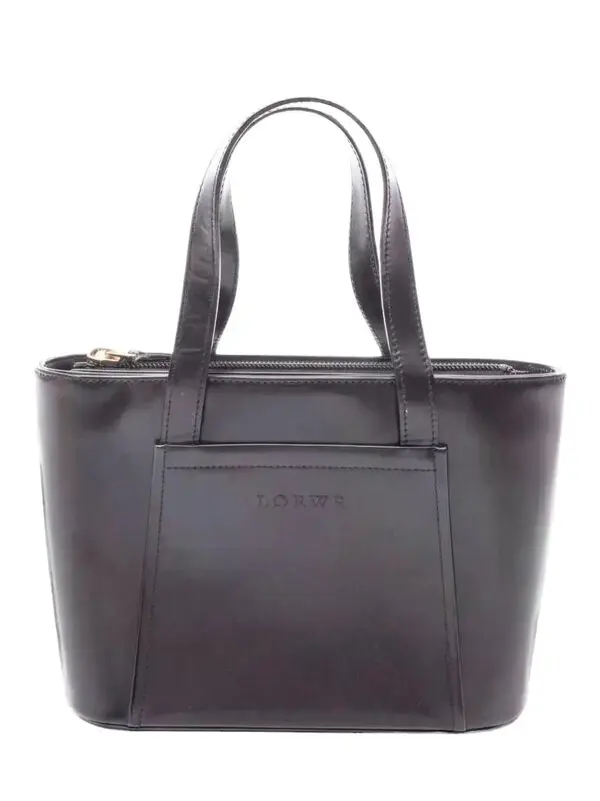 Loewe Leather Tote Bag - Black