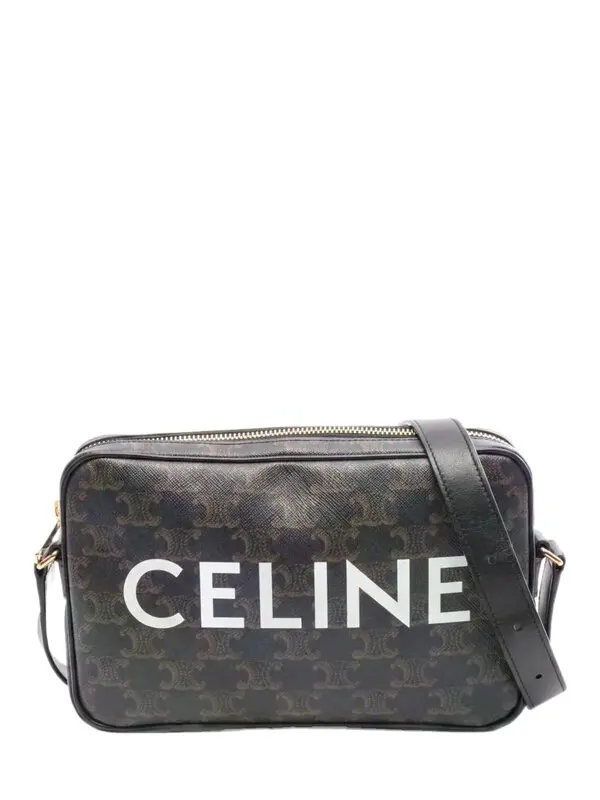 Celine Triomphe Canvas Messenger Bag - Black