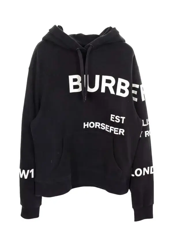 Burberry Graphic-print Hoodie - Black