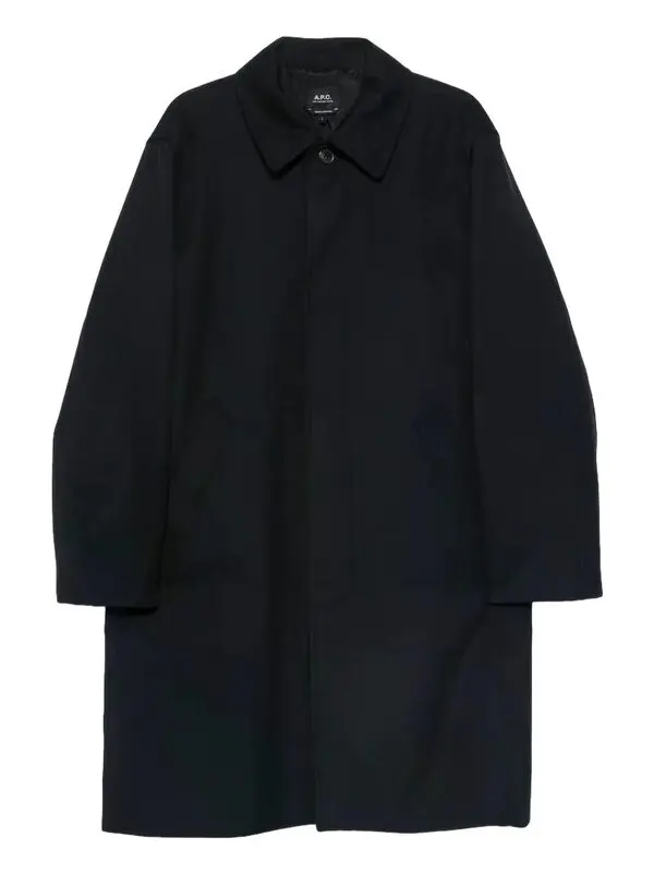 A.p.c. Concealed-button Coat - Blue