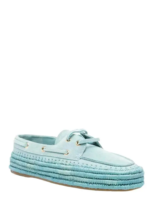 PALOMA BARCELO Braided Platform Espadrilles - Blue