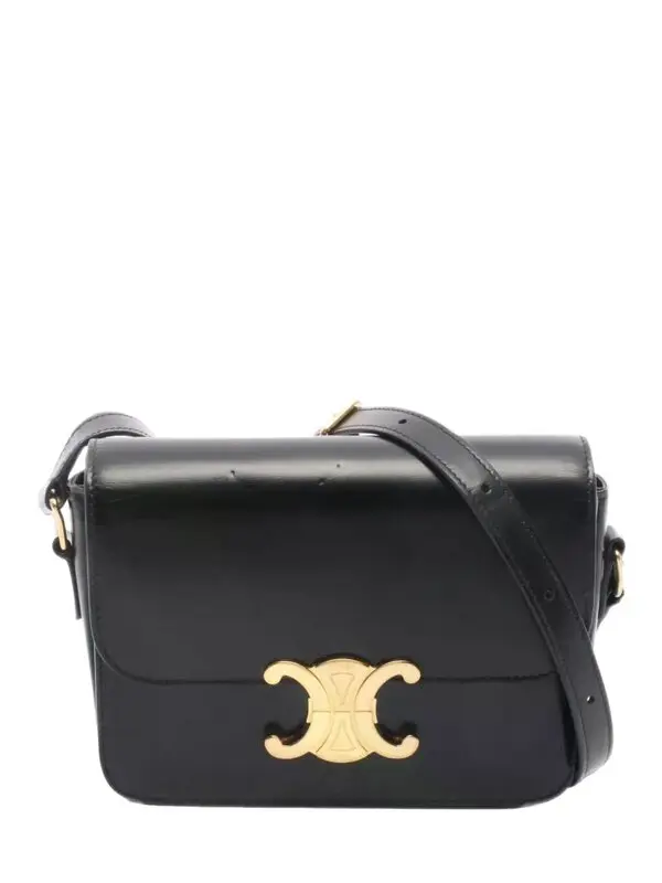 Celine Triomphe Shoulder Bag - Black