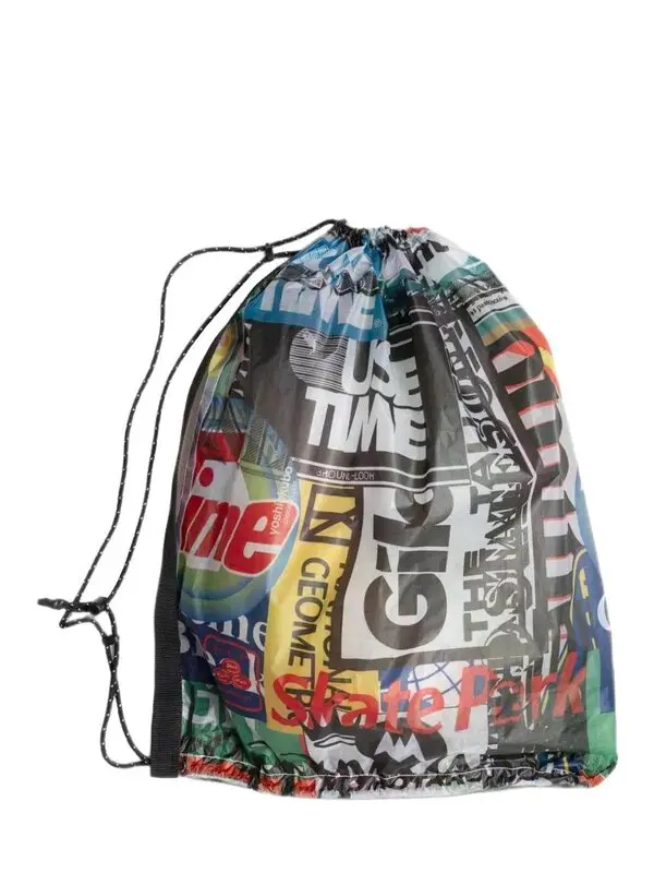 YOSHIOKUBO Graphic Print Backpack - Black