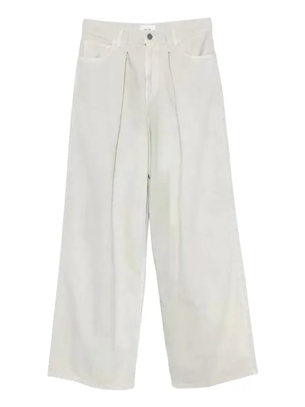 HAIKURE Pleated Wide-leg Jeans - Grey