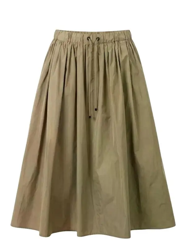 Max Mara Midi Pleated Skirt - Green