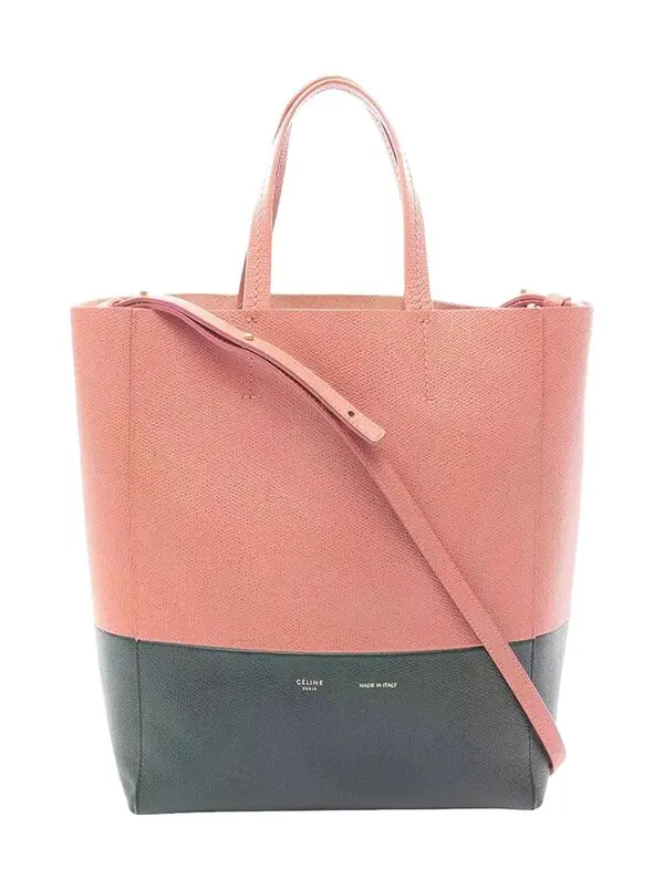 Celine Vertical Cabas Tote Satchel - Pink