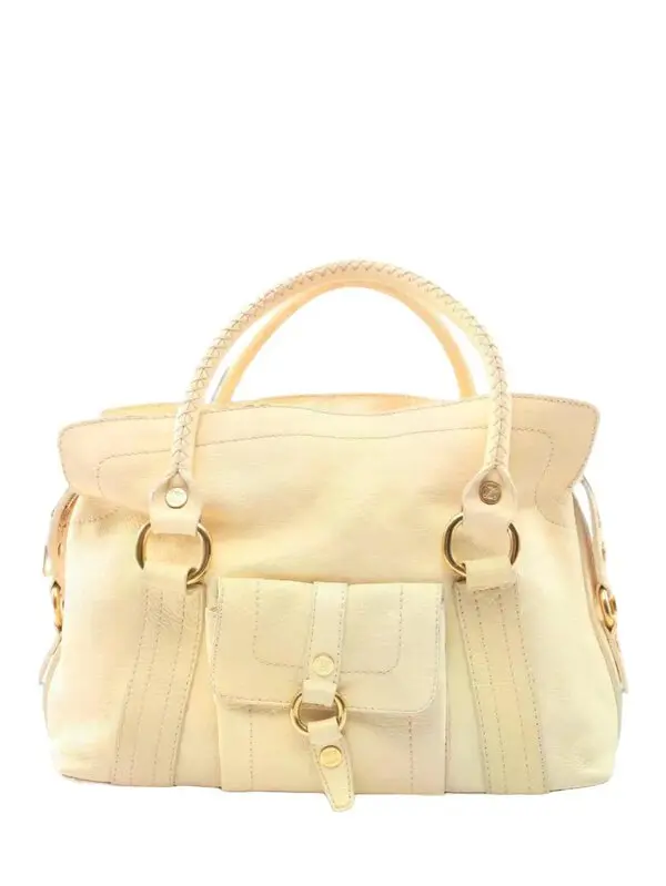 Celine Macadam Leather Handbag - Neutrals