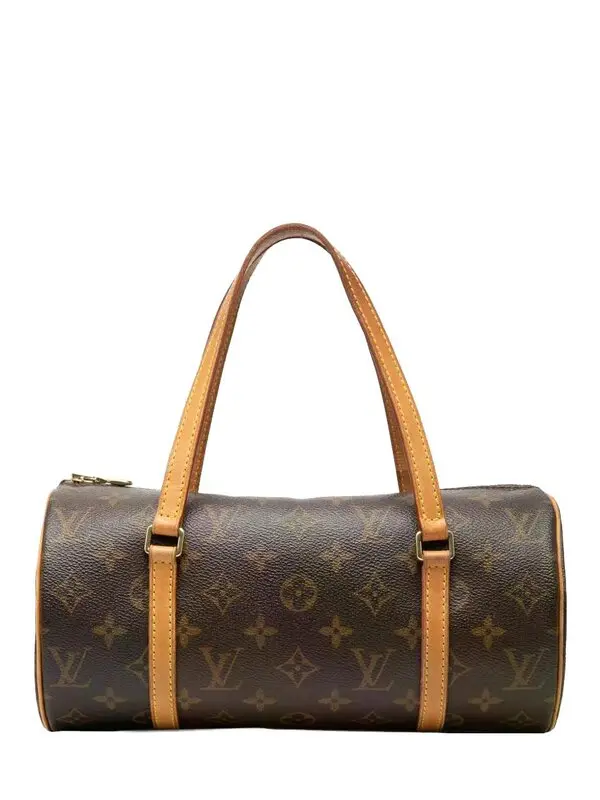 LOUIS VUITTON Monogram Papillon 28 Handbag - Brown