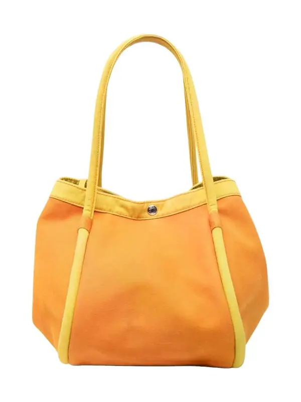 Hermès Toile Lindy Beach Bag - Orange