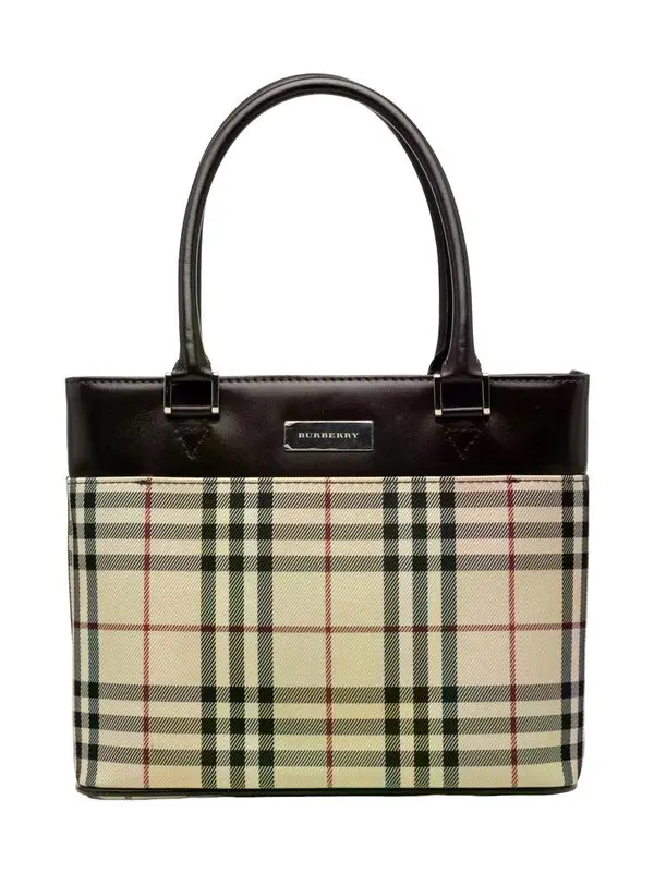Burberry House Check Canvas Handbag - Neutrals