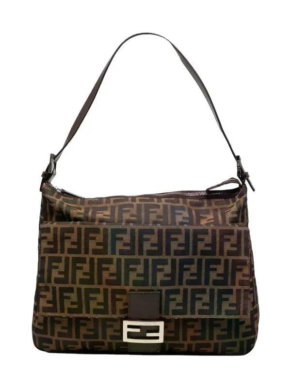 Fendi Zucca Canvas Shoulder Bag - Brown