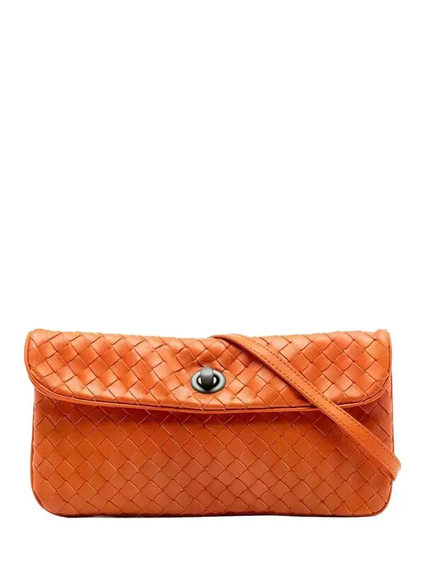 Bottega Veneta Mini Nappa Intrecciato Crossbody Bag - Orange