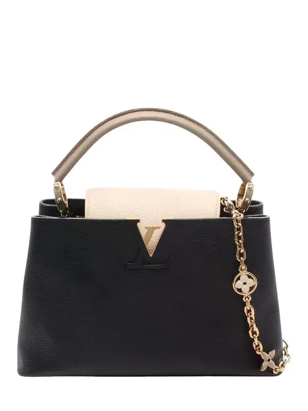 LOUIS VUITTON Taurillon Capucines Mm Satchel - Black