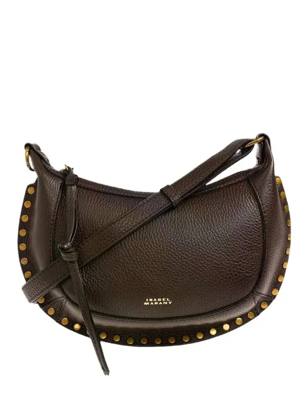 Isabel Marant Étoile Stud-embellished Leather Shoulder Bag - Brown
