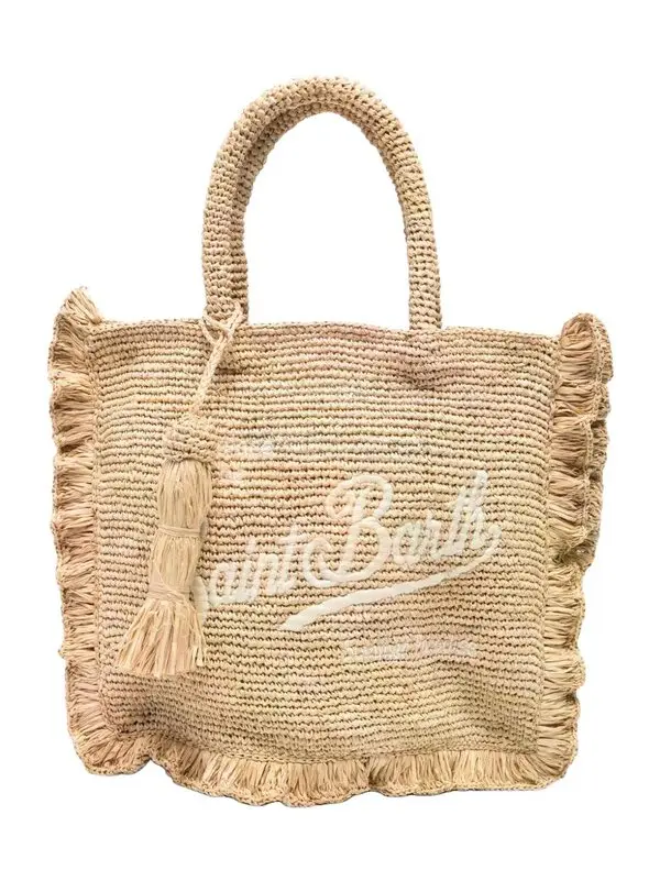 MC2 SAINT BARTH Embroidered Logo Tote Bag - Neutrals
