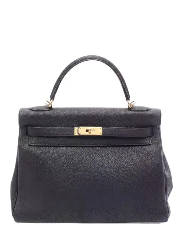 Hermès 32 Kelly Togo Leather Tote Bag - Black