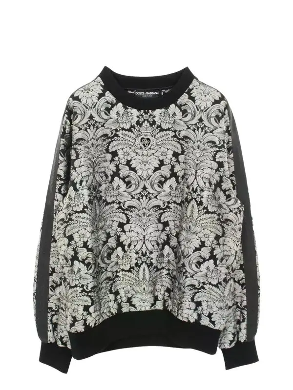 Dolce & Gabbana Jacquard Pattern Sweater - Black