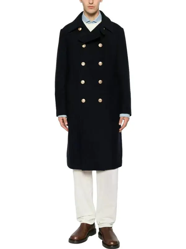 Brunello Cucinelli Double-breasted Coat - Blue