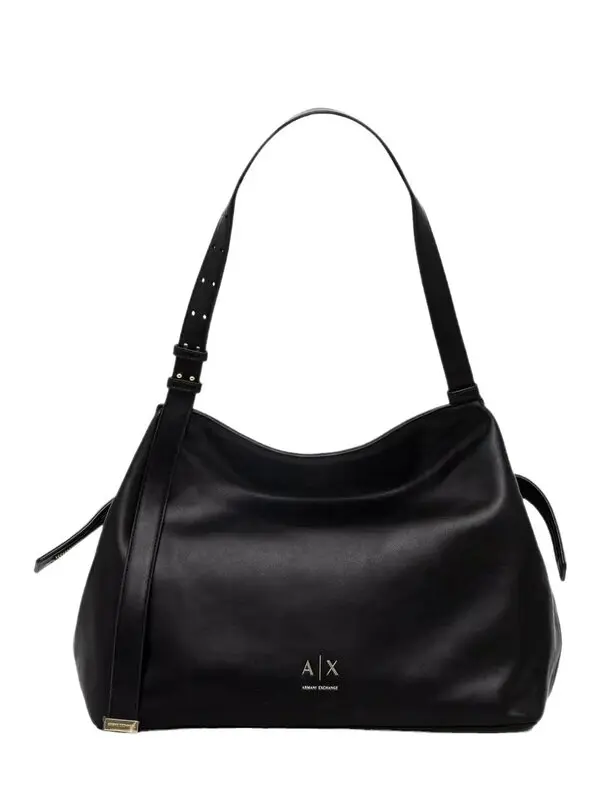 Armani Exchange Adjustable Strap Shoulder Bag - Black
