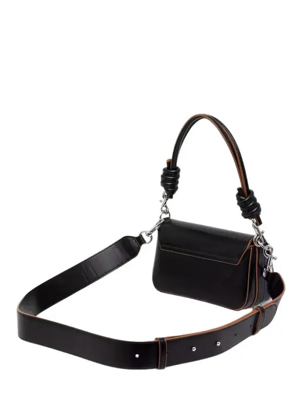 BENETTON Mini Knotted-handle Shoulder Bag - Black