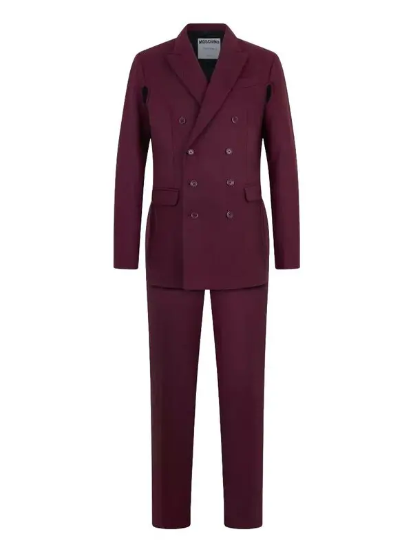 Moschino Double-breasted Cut-out Suit - Red