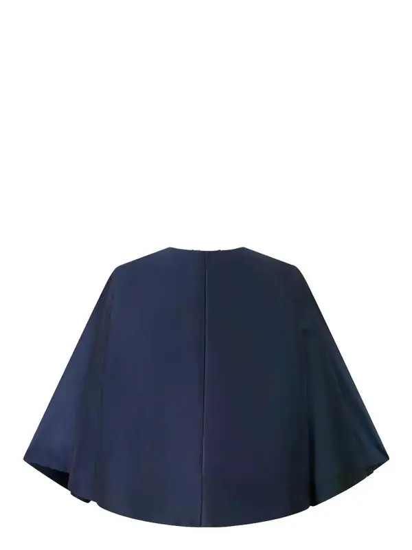 Alberta Ferretti Wide-sleeve Cropped Cape - Blue