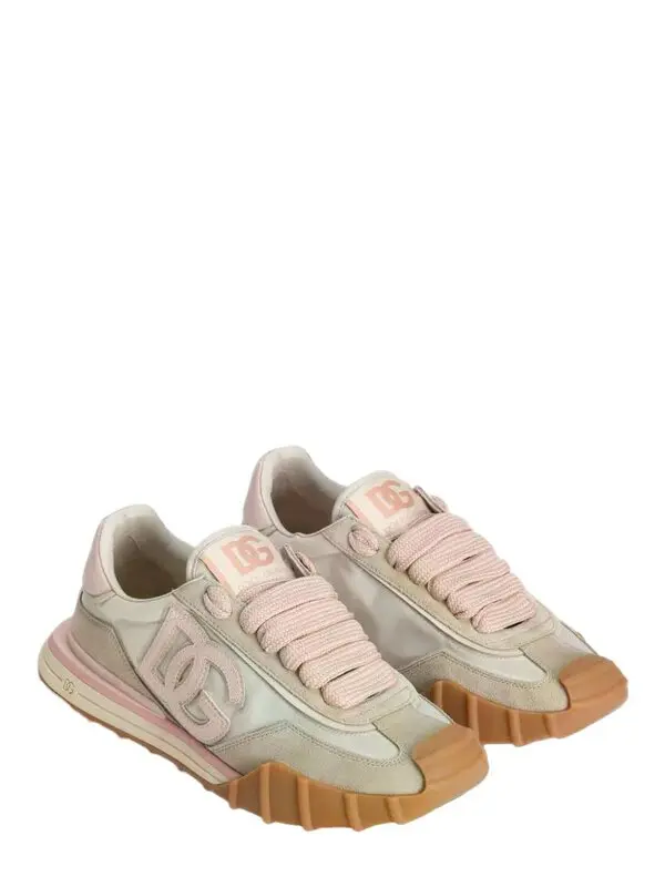 Dolce & Gabbana Dg Athletic Logo-patch Sneakers - Neutrals