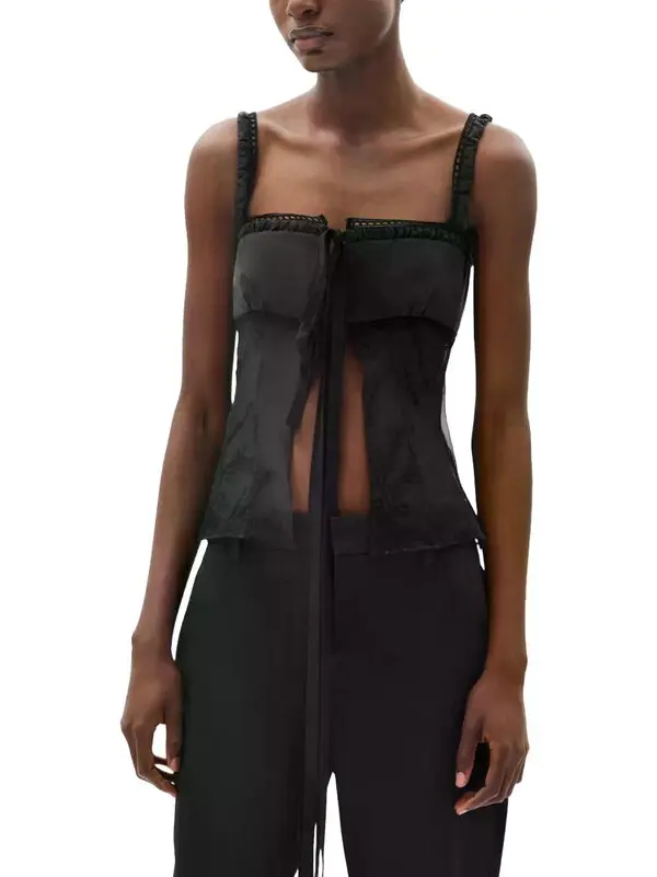 ANN DEMEULEMEESTER Gila Balconette Top - Black