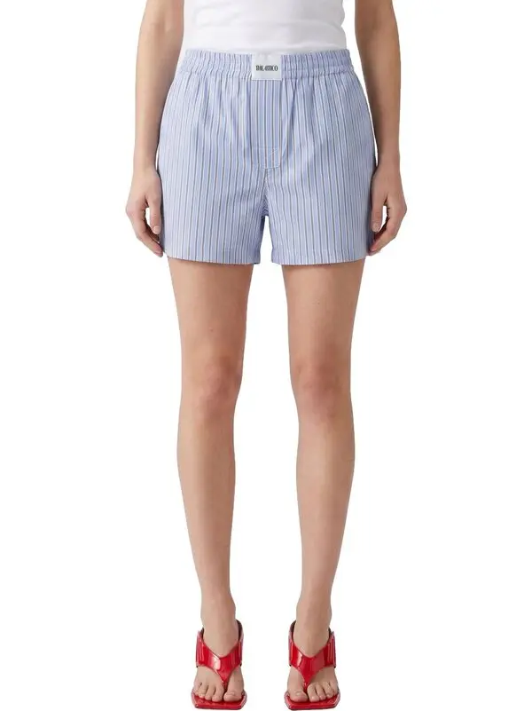 Attico Striped Boxer Shorts - Blue
