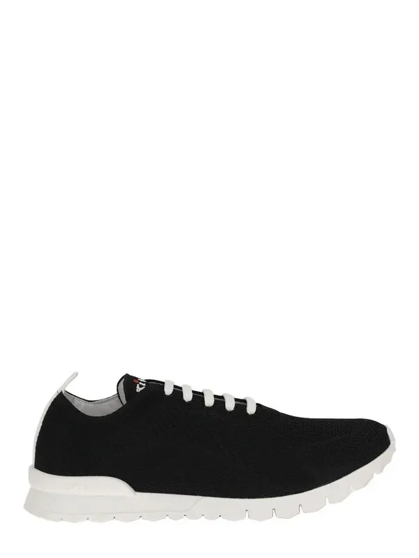 Kiton Knit Lace-up Sneakers - Black
