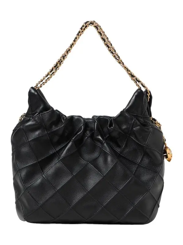 Tory Burch Fleming Mini Leather Shoulder Bag - Black