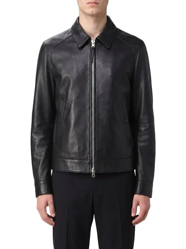 TOM FORD Smooth Lambskin Leather Shirt Jacket - Black