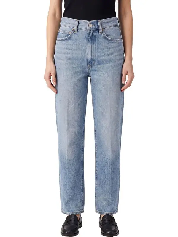 AGOLDE Mid-rise Straight Leg Jeans In Pure Cotton Denim - Blue