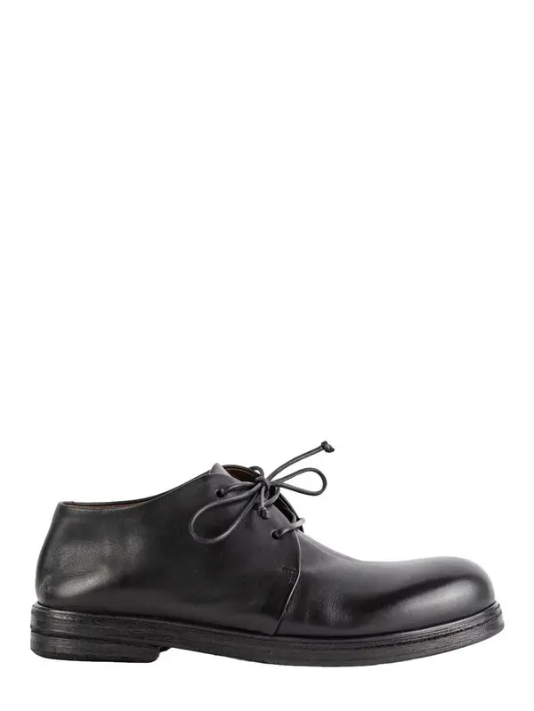 Marsèll Zucca Zeppa Leather Derby Shoes With Round Toe And Leather Sole - Black