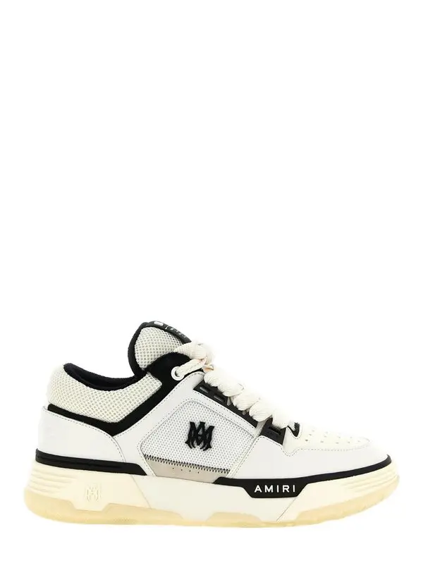 Amiri Ma-1 Leather And Mesh Monogram Sneakers - White 2