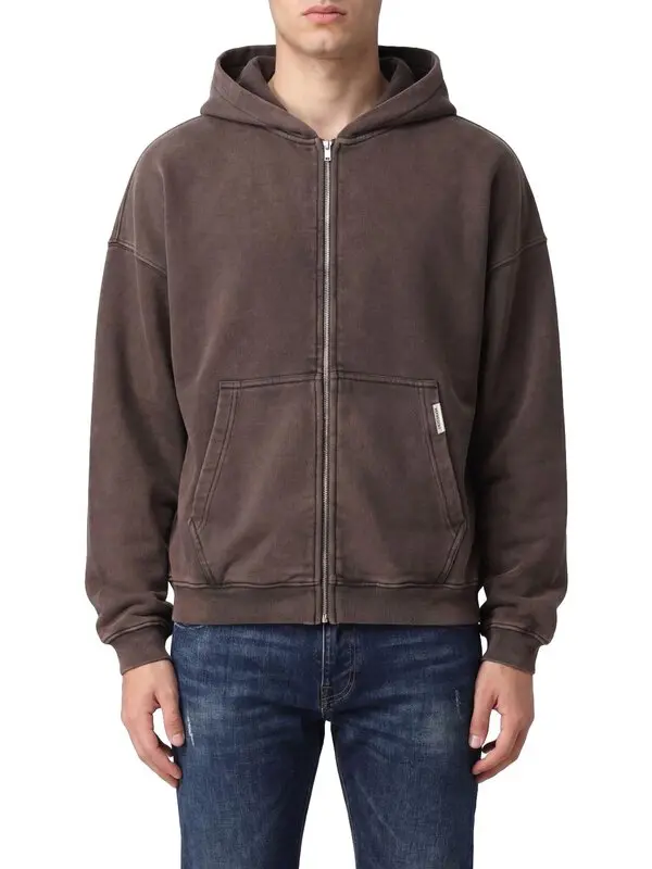 REPRESENT Zip-up Cotton Hoodie - Brown
