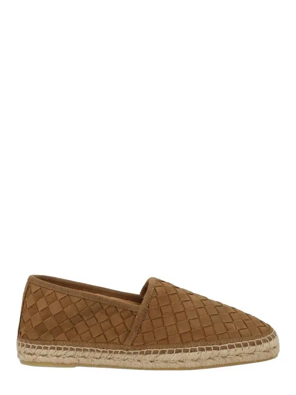 CastaÑer Woven Suede Espadrilles With Rubber Sole - Beige