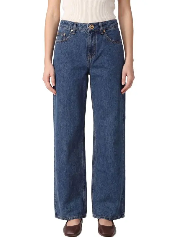 Cult Gaia Mid-rise Straight-leg Jeans - Grey