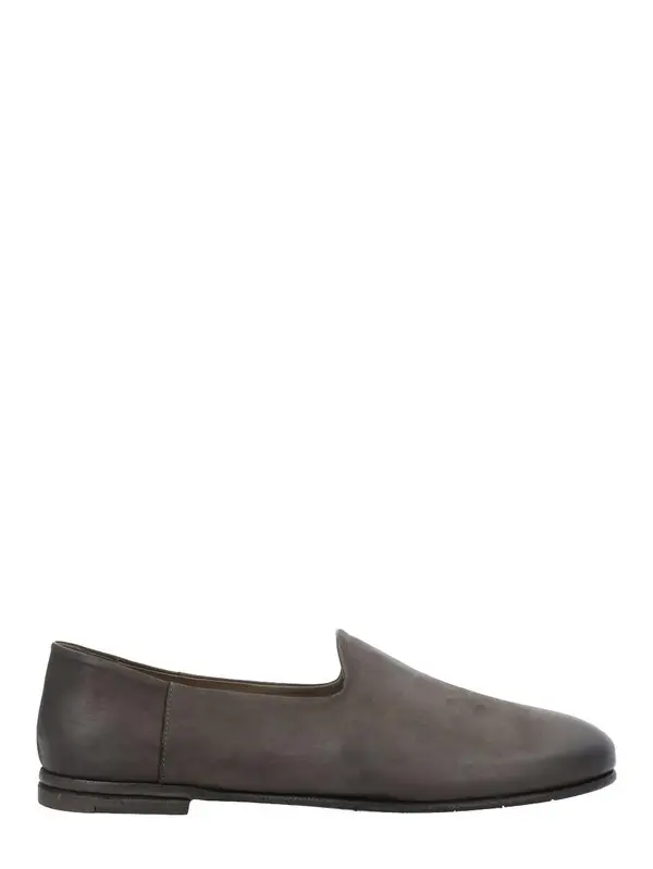Premiata Aged Calf Leather Penny Loafers - Charcoal