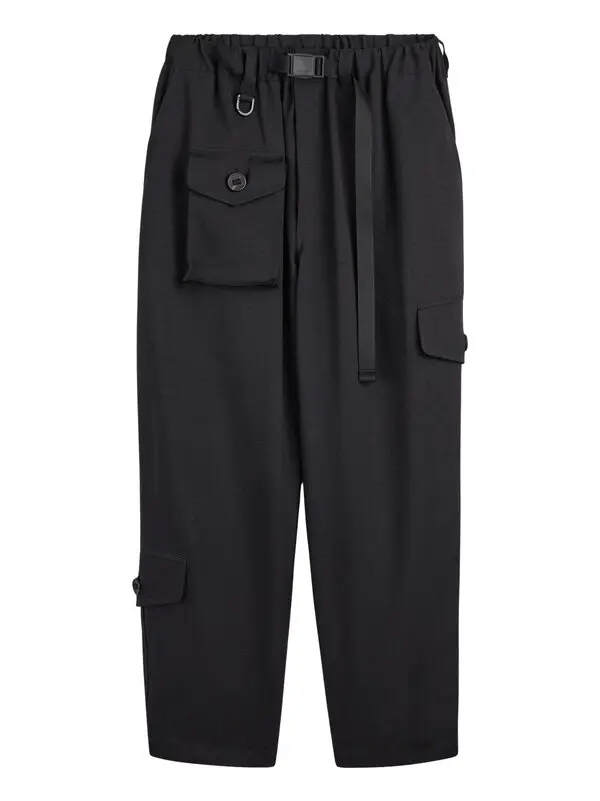 Y3 Sport Uniform Tapered Cargo Pants - Black