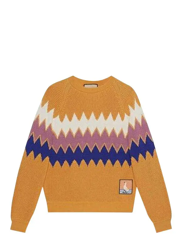 Gucci Striped Pattern Sweater - Orange
