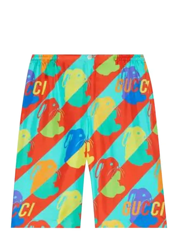 Gucci Rabbit Print Shorts - Multicolor