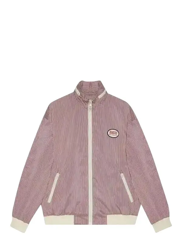 Gucci Striped Fabric Zip Jacket - Red