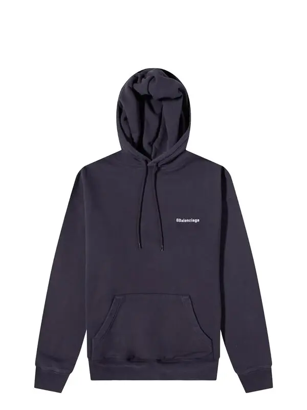 Balenciaga Logo Hoodie - Blue