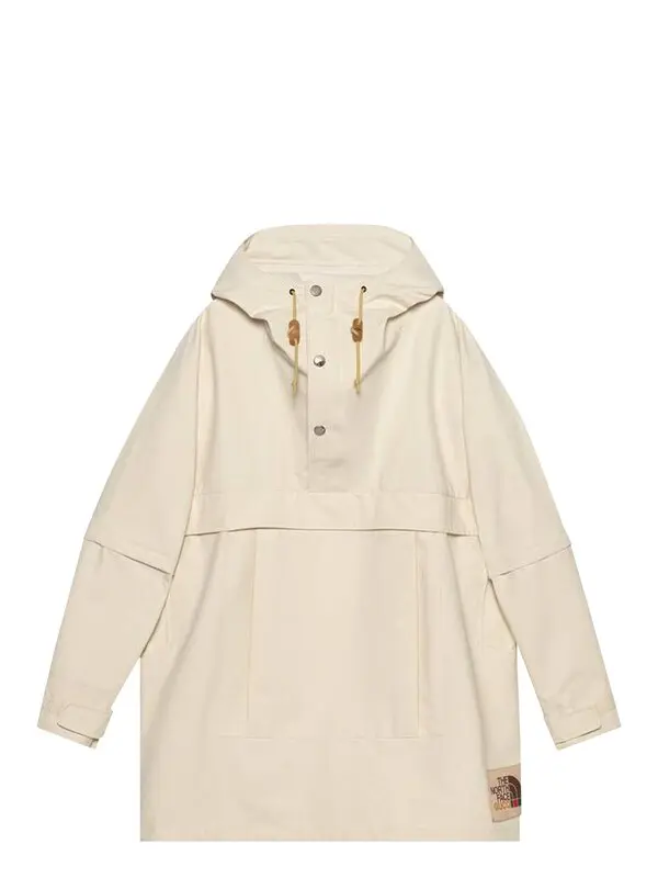 The North Face X Gucci Light Nylon Anorak Jacket - Cream