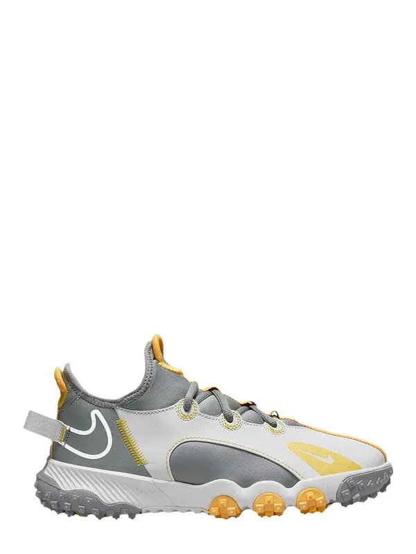Nike Future Field Gs "smoke Yellow Strike" Athletic Sneakers - Grey