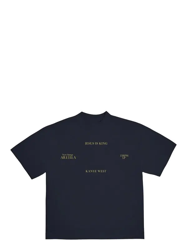 KANYE WEST Sunday Service Jesus Is King Vinyl Ii T-shirt - Blue